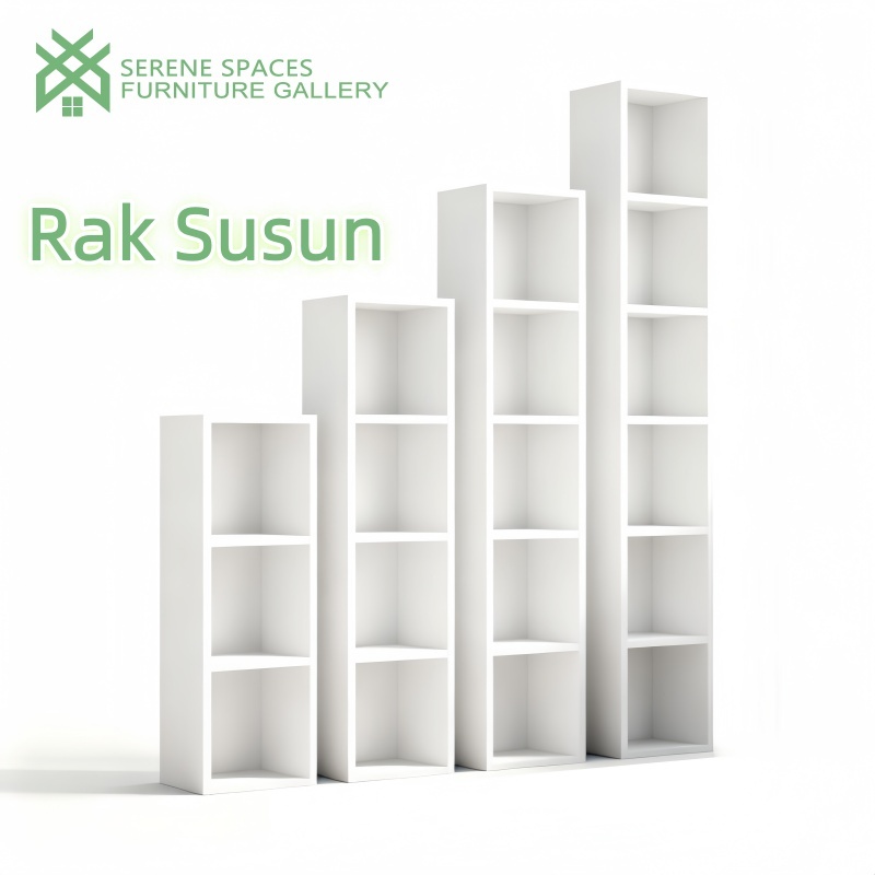 Jual SERENE SPACES Rak Buku Kayu 6 Susun Rak Buku Susun Minimalis ...
