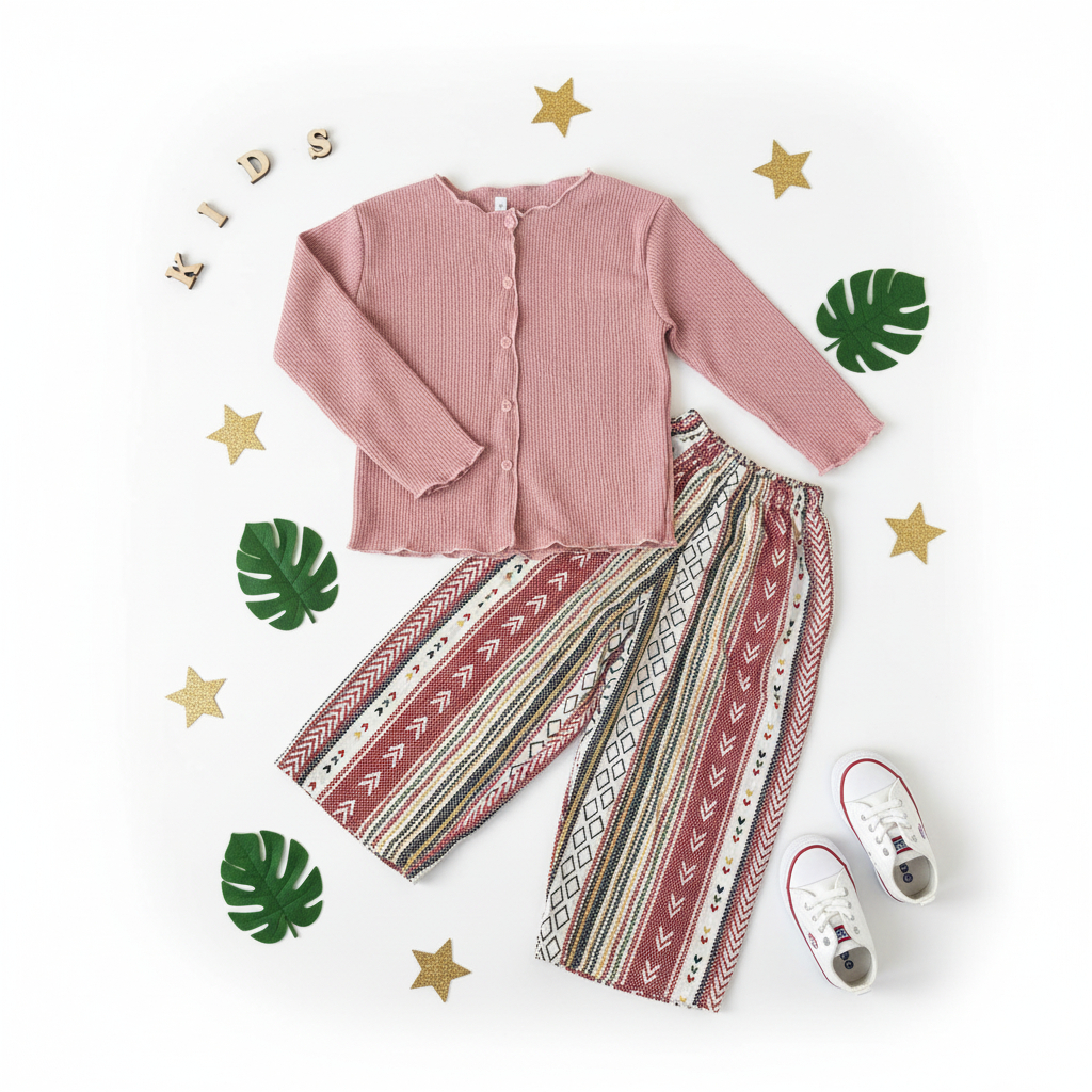 Jual Stelan Cardigan Knit Kancing Anak Perempuan Celana Hommy Kulot ...