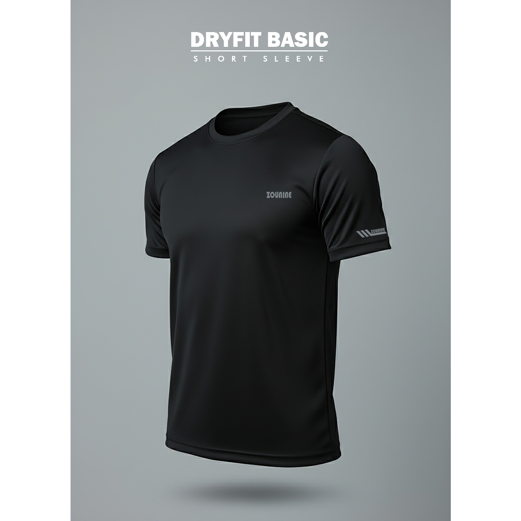 Jual Zou9 Kaos Olahraga Pria T-Shirt Dryfit Basic Lengan Pendek Baju ...