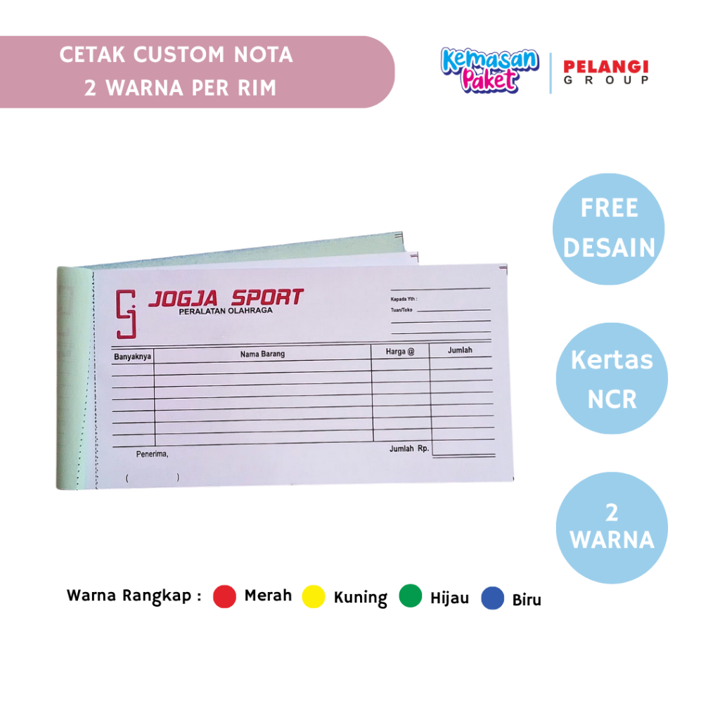 Jual CETAK NOTA CUSTOM FREE DESAIN CETAK NOTA 2 WARNA NOTA 2 PLY NOTA 3 ...