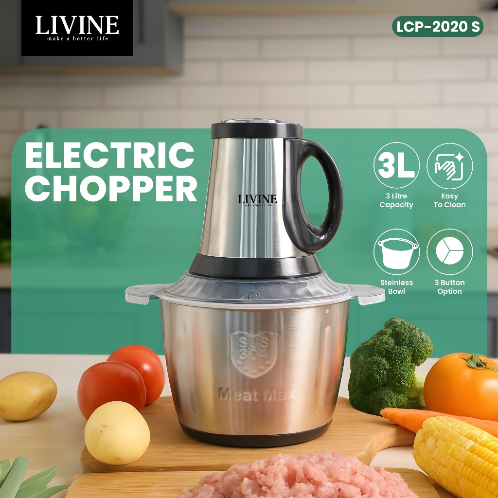 Jual LIVINE Chopper Daging Dan Bumbu chopper Penggiling Daging Blender ...