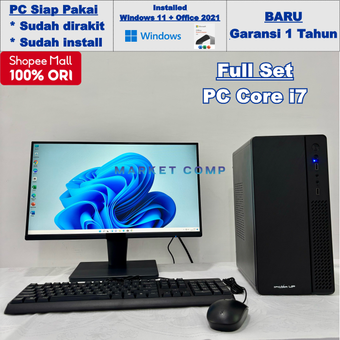 Jual PC Core i7 Kantor - Full Set Komputer Rakitan | Shopee Indonesia