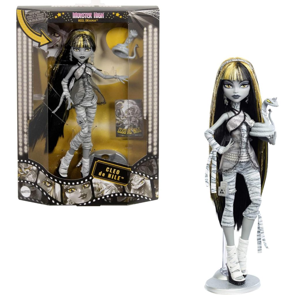 Jual Monster High Reel Drama Doll, Cleo De Nile Black and White ...