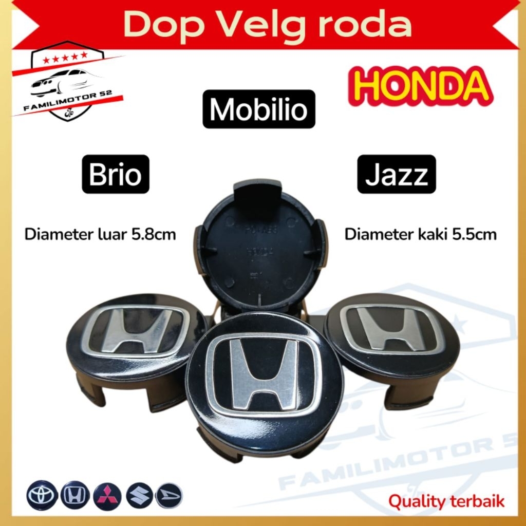 Jual Dop velg tutup as roda honda,. Mobilio, Brio, Jazz. Diameter luar ...