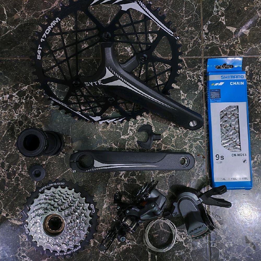 Jual Groupset Shimano 7 8 9 Speed Alivio M4000 Altus M310 M370 Ulir ...