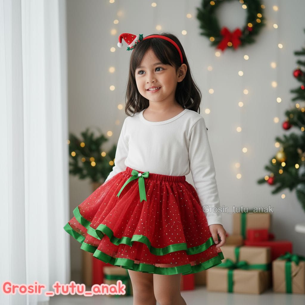 Jual Namira Rok Tutu Anak Perempuan Warna Merah Hijau Nuansa Edisi ...