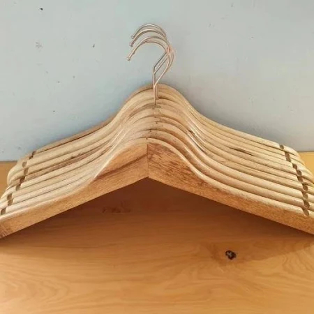 Jual 12 PCS HANGER KAYU GRADE B LANGSUNG DARI PABRIK | Shopee Indonesia