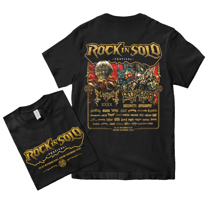 Jual Kaos Musik Baju Band Rock in Solo Festival Bahan Tebal | Shopee ...