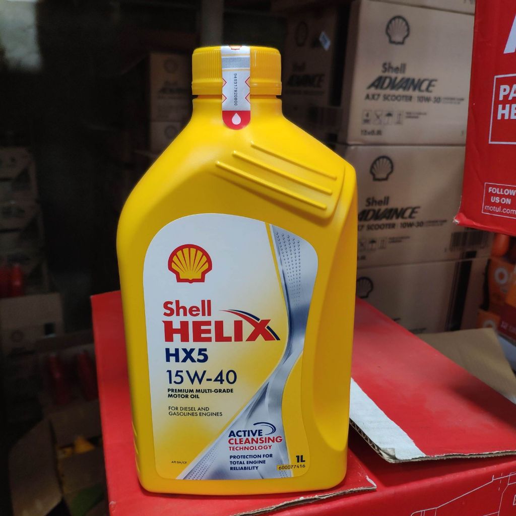 Jual Oli Shell Helix HX5 15W-40 1L Original | Shopee Indonesia
