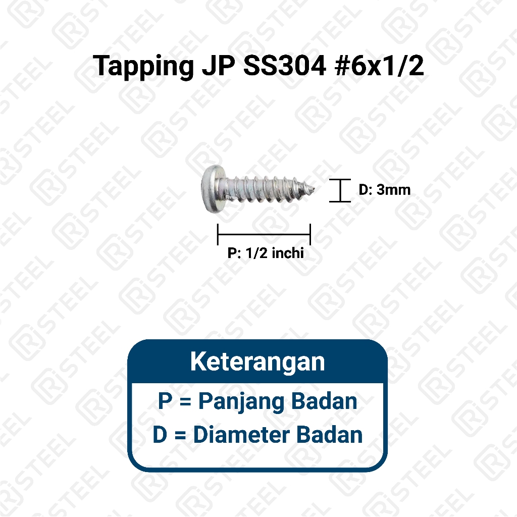 Jual RJ Steel Tapping JP/ Skrup JP Stainless | Shopee Indonesia