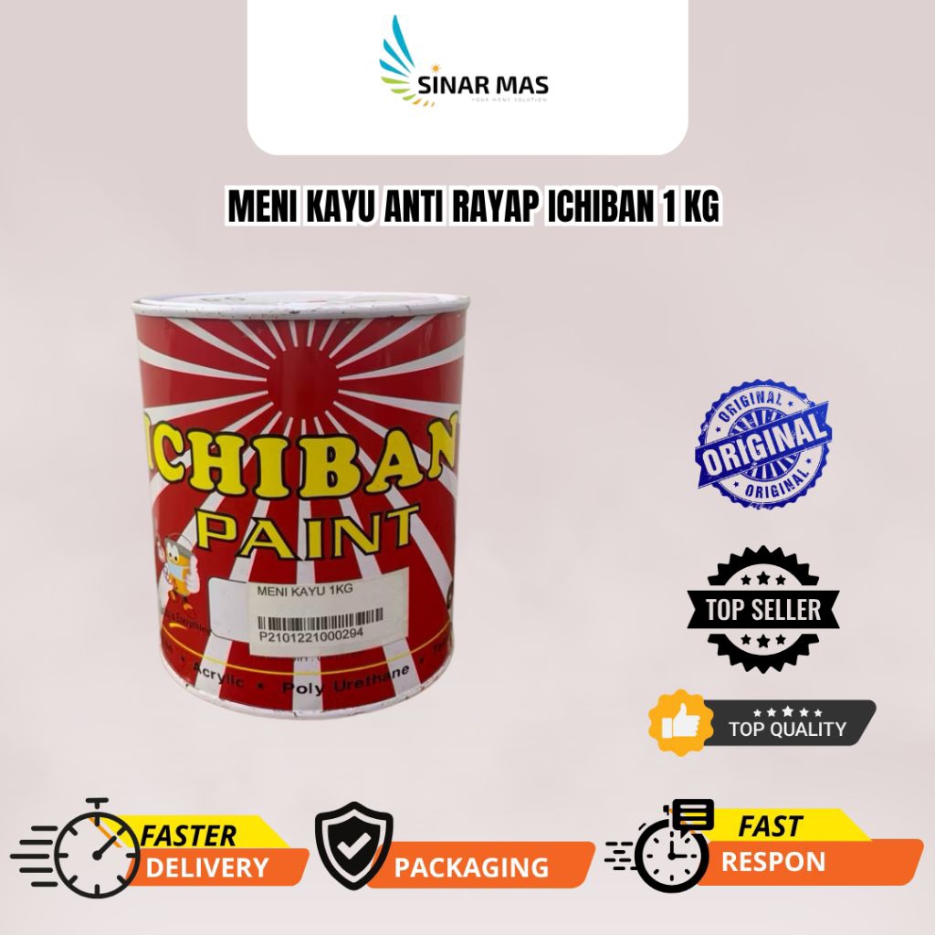 Jual Meni Kayu Anti Rayap Ichiban 1 kg / Dasar Kayu Ichiban Orange 1 Kg ...