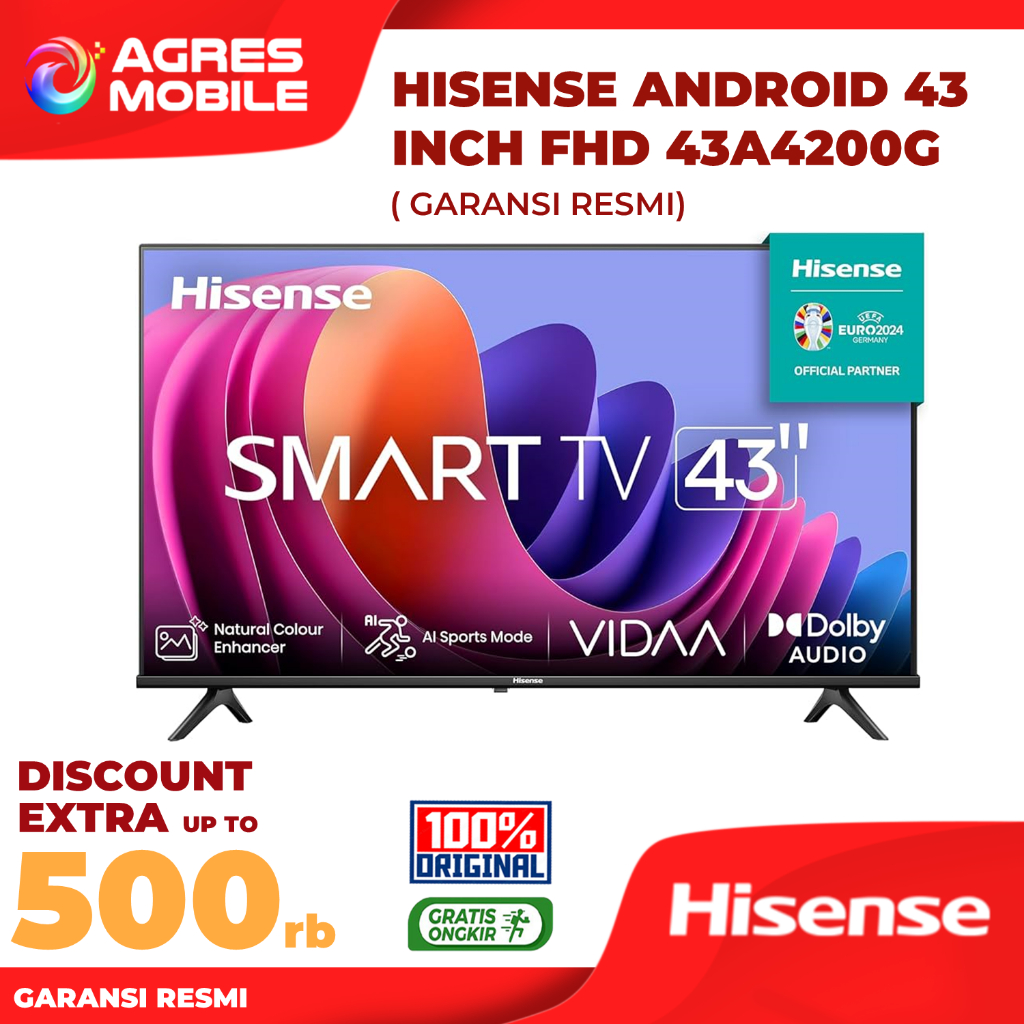 Jual ANDROID TV 11 OS FRAMELESS 43 INCH FHD HISENSE - 43A4200G | Shopee ...