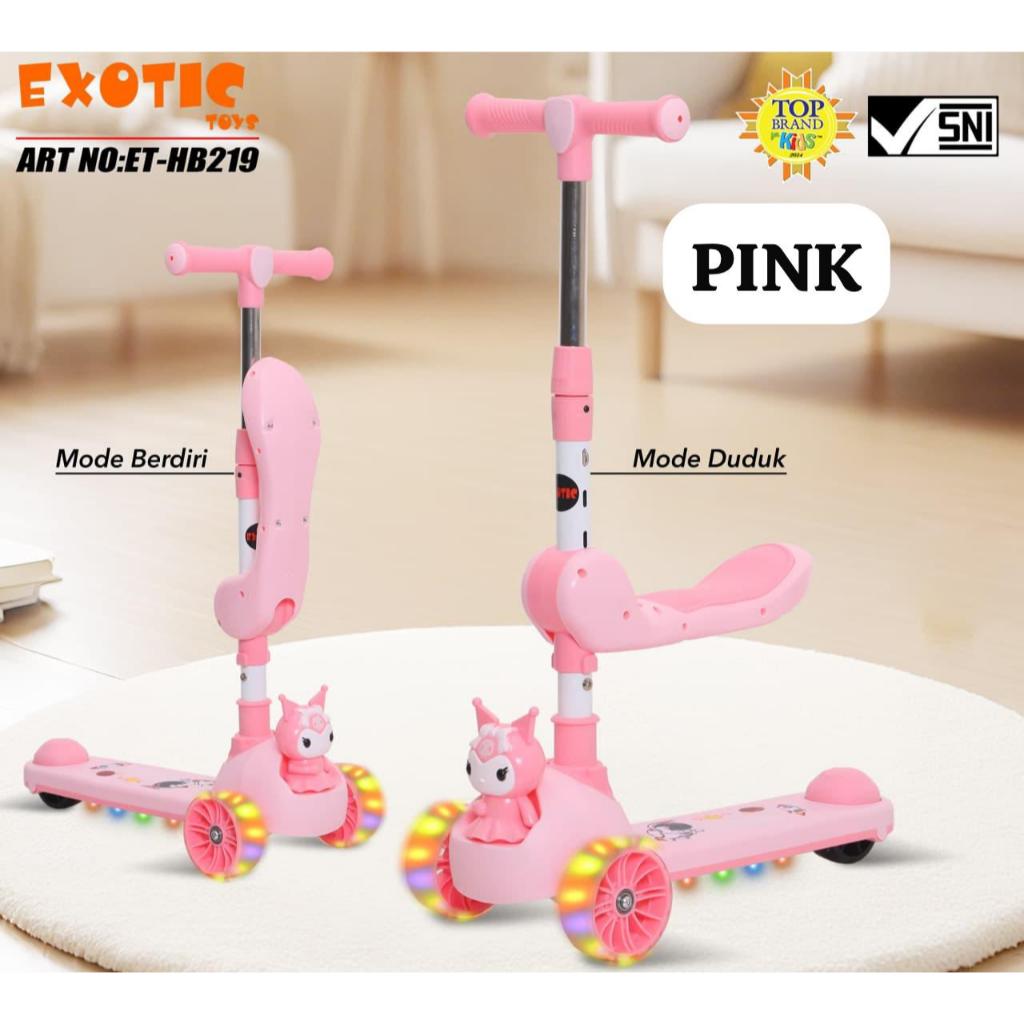 Jual Scooter Skuter Otoped Anak Exotic KUROMI Duduk Lipat Musik ...