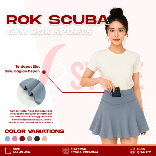 Jual V3 - Rok Olahraga Wanita Rok Perempuan Skirt Sport Joging Renang ...