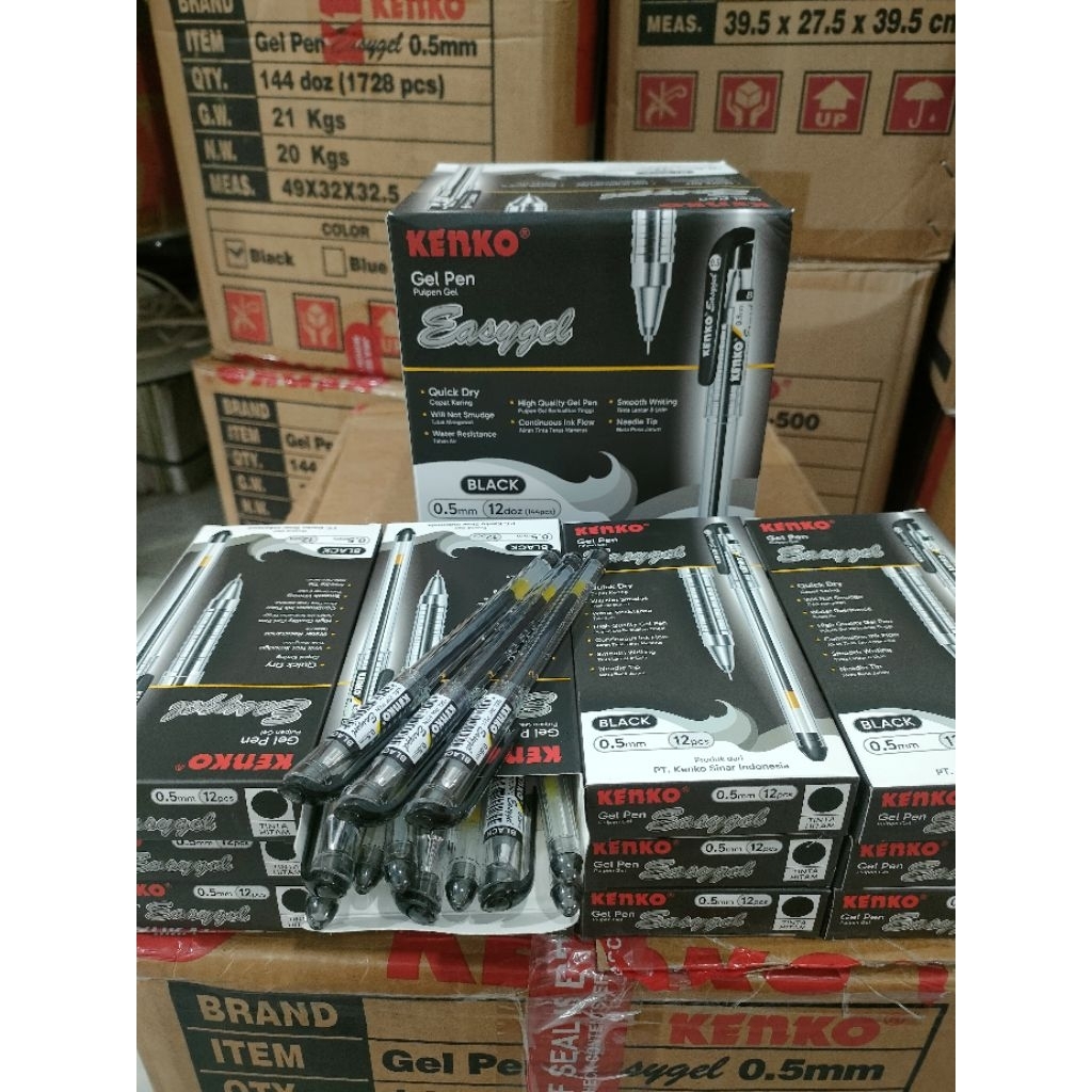 Jual (1 gross = 144 pcs) - PEN KENKO EASY GEL / PULPEN EASYGEL KENKO 0 ...
