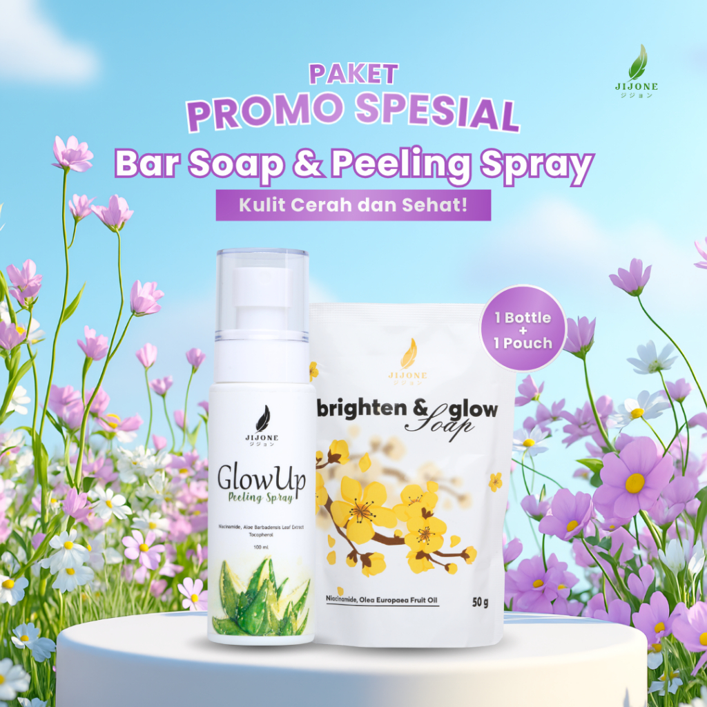 Jual JIJONE - GlowUp Peeling Spray 1 pcs & Brighten & Glow Soap 1 pcs ...