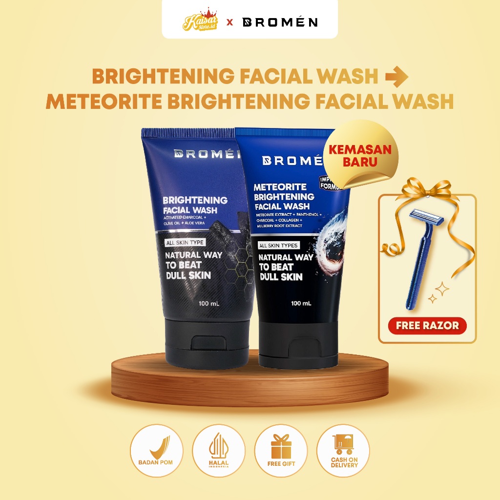 Jual Bromen Brightening Facial Wash 100ml Series - Charcoal Detoxifying ...