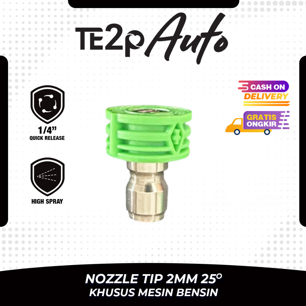 Jual TE2p Auto Nozzle Tip 25 Derajat Diameter 2mm Khusus Mesin Jet ...