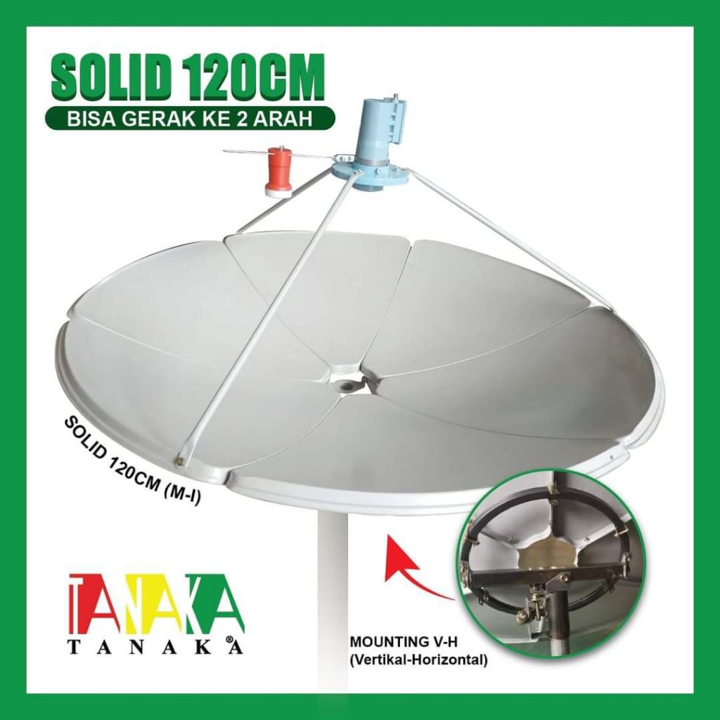 Jual Parabola 120cm Tanaka Solid 4 Feet Bisa C Band Ku Band | Shopee ...