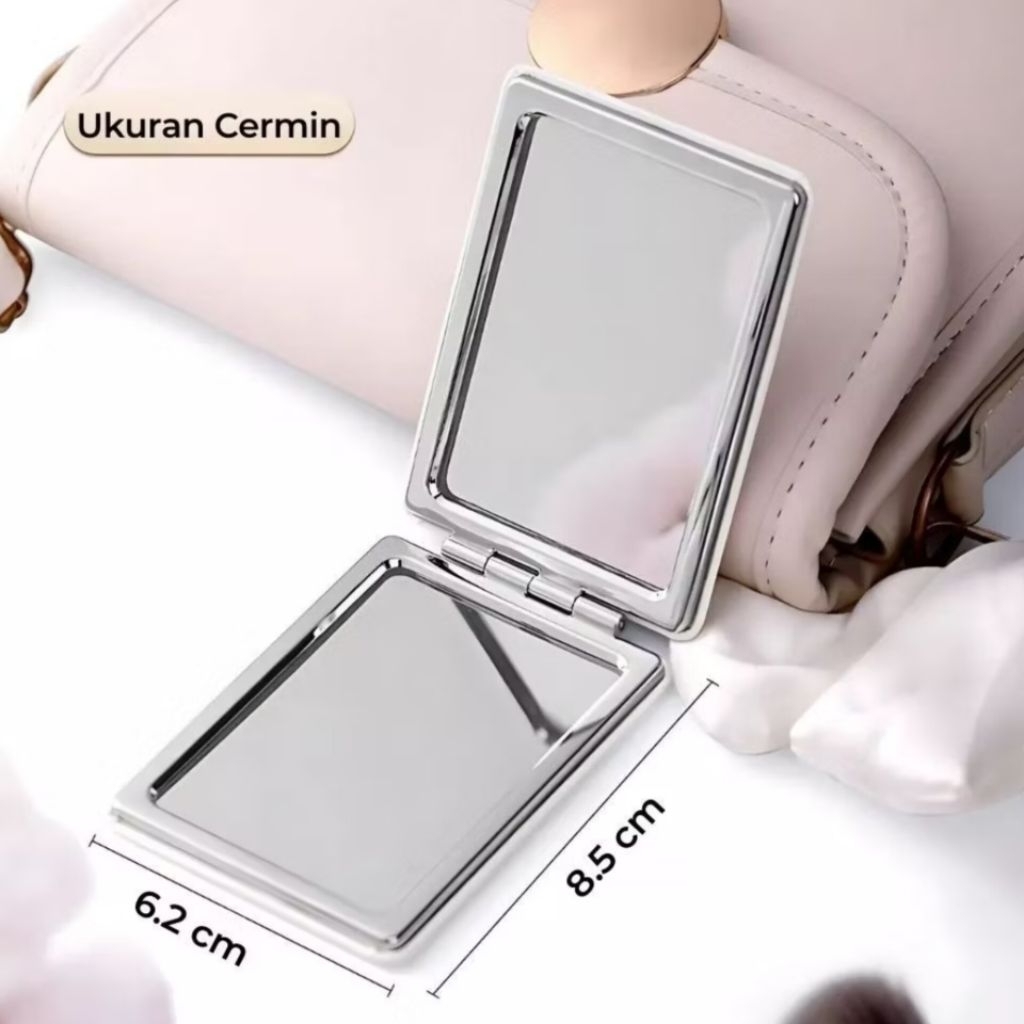 Jual munthe21-cermin lipat custom kaca make up portable mirror cermin ...