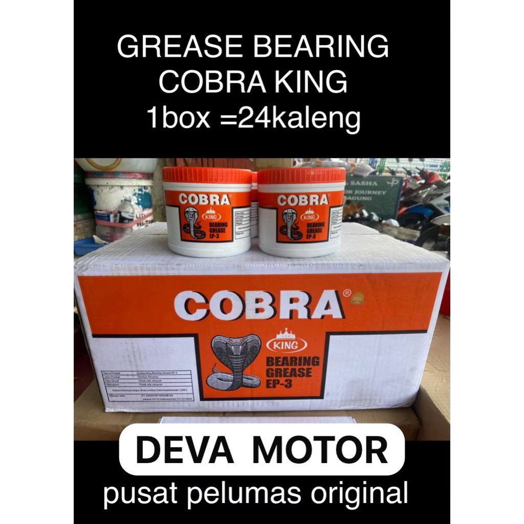 Jual 1 Dus isi 24 pcs Stempet laker Grease bearing Pelumas Cobra king ...