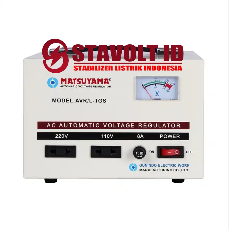 Jual Stavolt Matsuyama AVR Stabilizer 1KVA 1 Phase 220V 1GS | Shopee ...