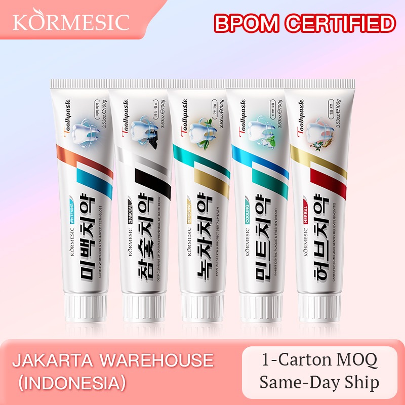 Jual LUCKYMALL BPOM KORMESIC Toothpaste Pasta Gigi Korea 100G | Shopee ...