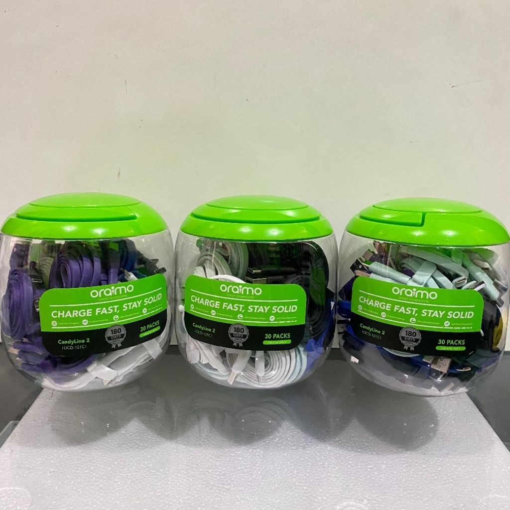 Jual ORAIMO OCD-C22P//OCD-121C Candy (1Toples Isi 30pcs) Data Cable ...