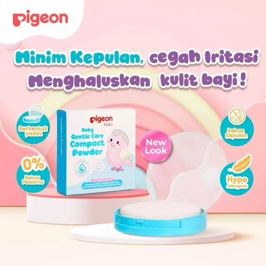 Jual PIGEON Baby Compact 45gr FULL dan REFILL / Bedak Bayi Padat Pigeon ...