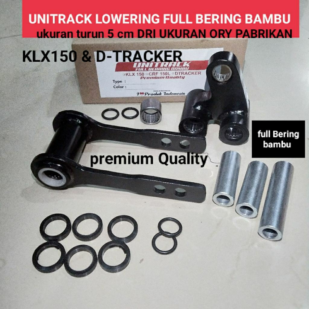 Jual UNITRACK LOWERING FULLSET BERING BAMBU KLX150 & D-TRACKER TURUN 5 ...