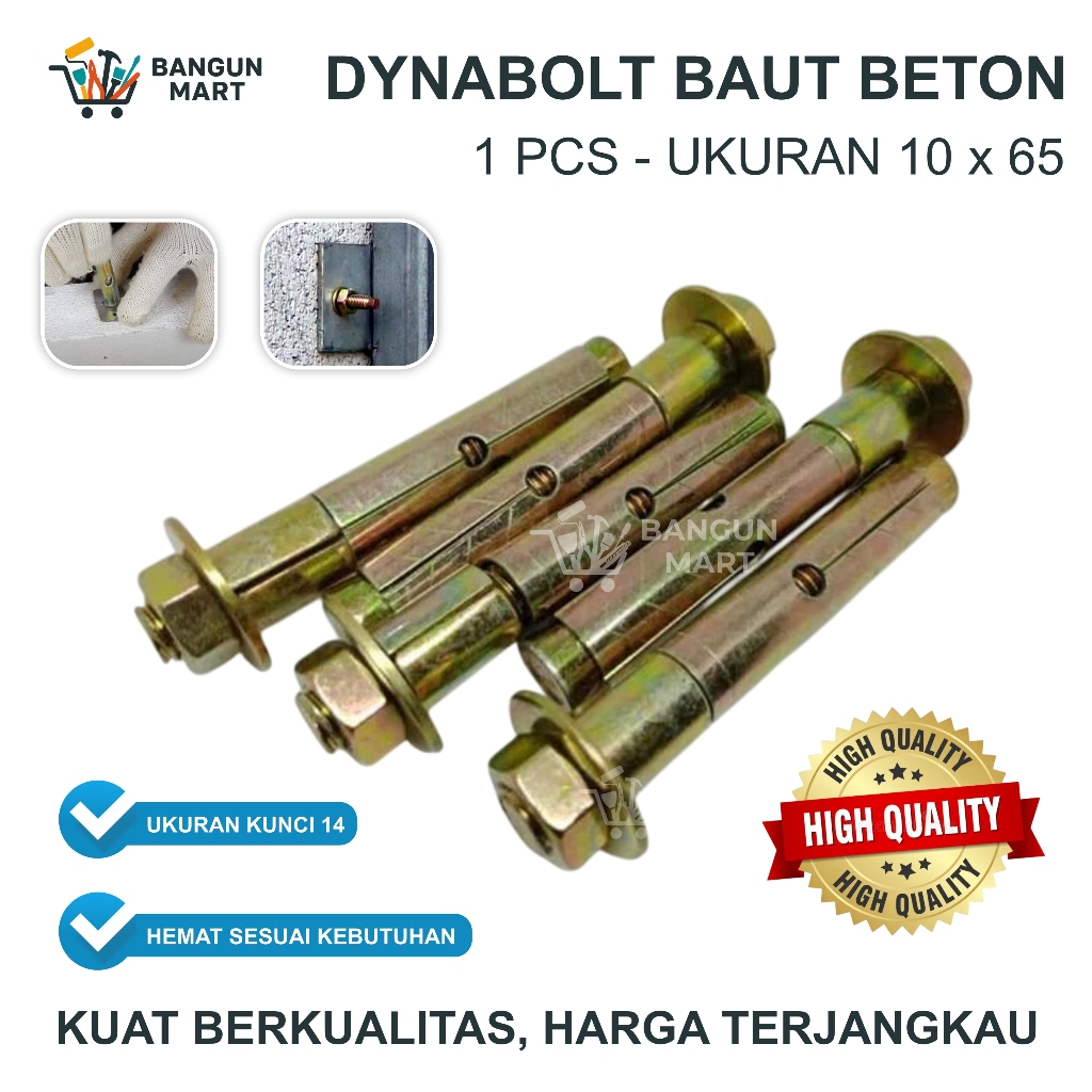 Jual Baut Dynabolt Camel M10 x 65 / Anchor bolt Baut Dinabolt Tembok ...
