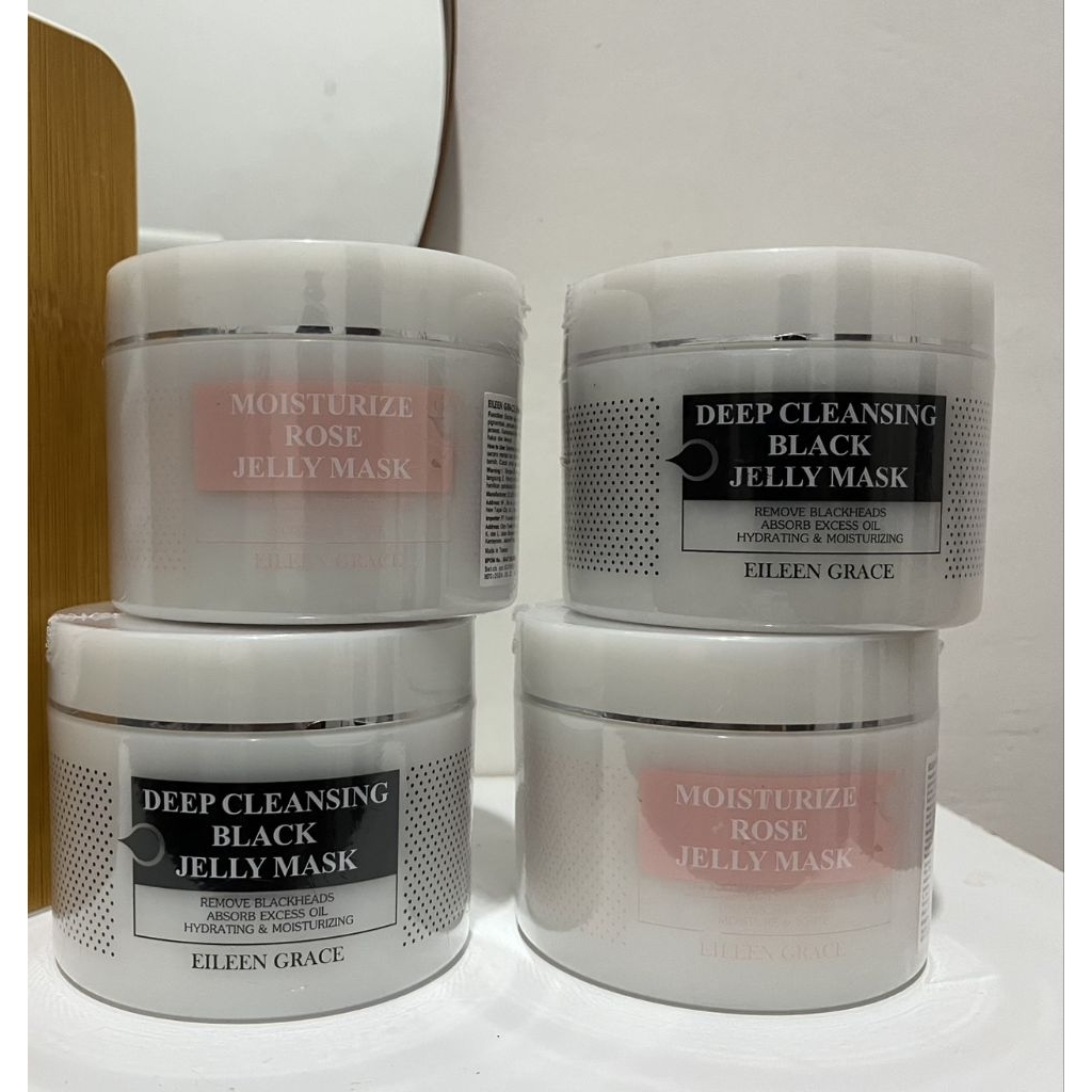 Jual 300ml Eileen Grace Mask Rose Jelly & black Jelly Moisturizer ...