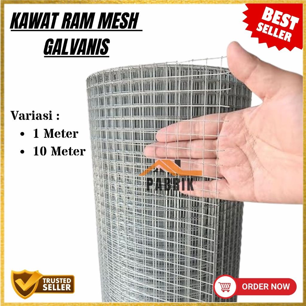 Jual Kawat Ram Galvanis Tebal 1,2mm (1mm) lubangan 12x12mm Best Seller ...