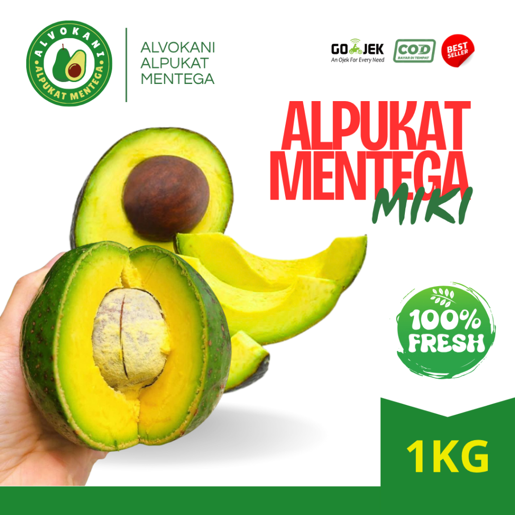 Jual Alpukat Miki Jumbo 1Kg Manis Lembut Creamy Daging Tebal Manis ...