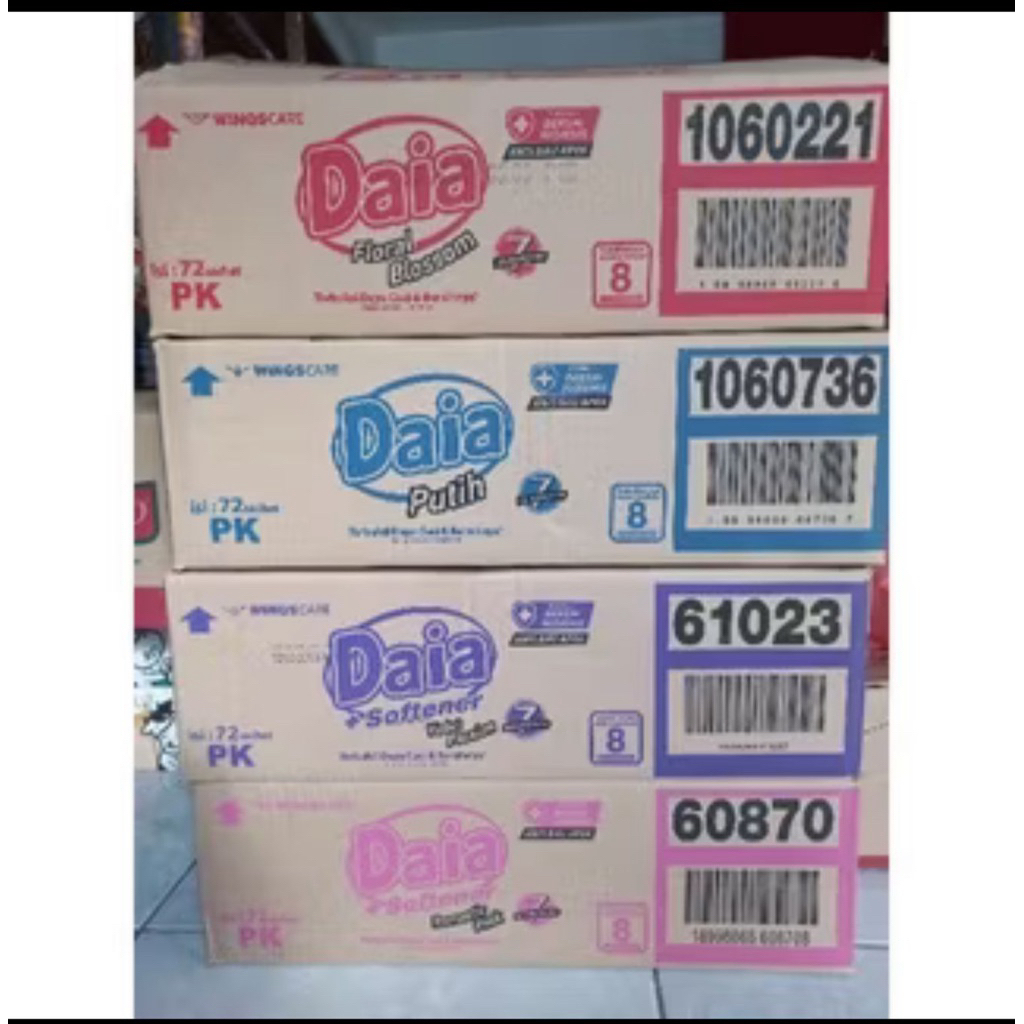 Jual 1 Dus Daia Detergent Bubuk 12 Renceng x 6 Sachet x 46 Gr | Shopee ...