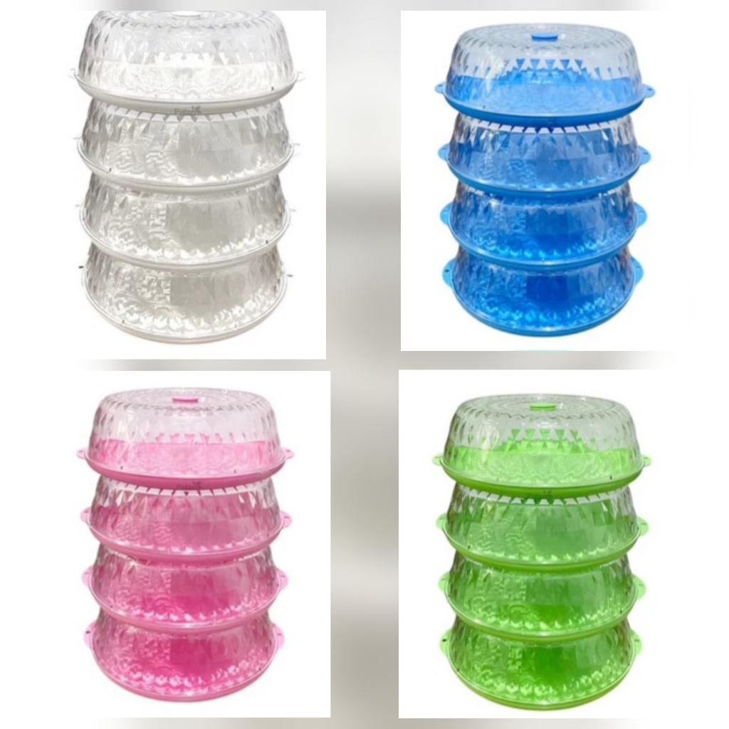 Jual Tudung Saji Kristal Tudung Crystal tempat kue dengan tutup tempat ...