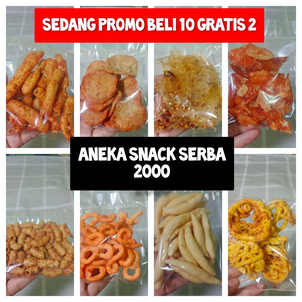 Jual aneka snack serba 2000 bebas pilih rasa/cemilan makanan ringan ...