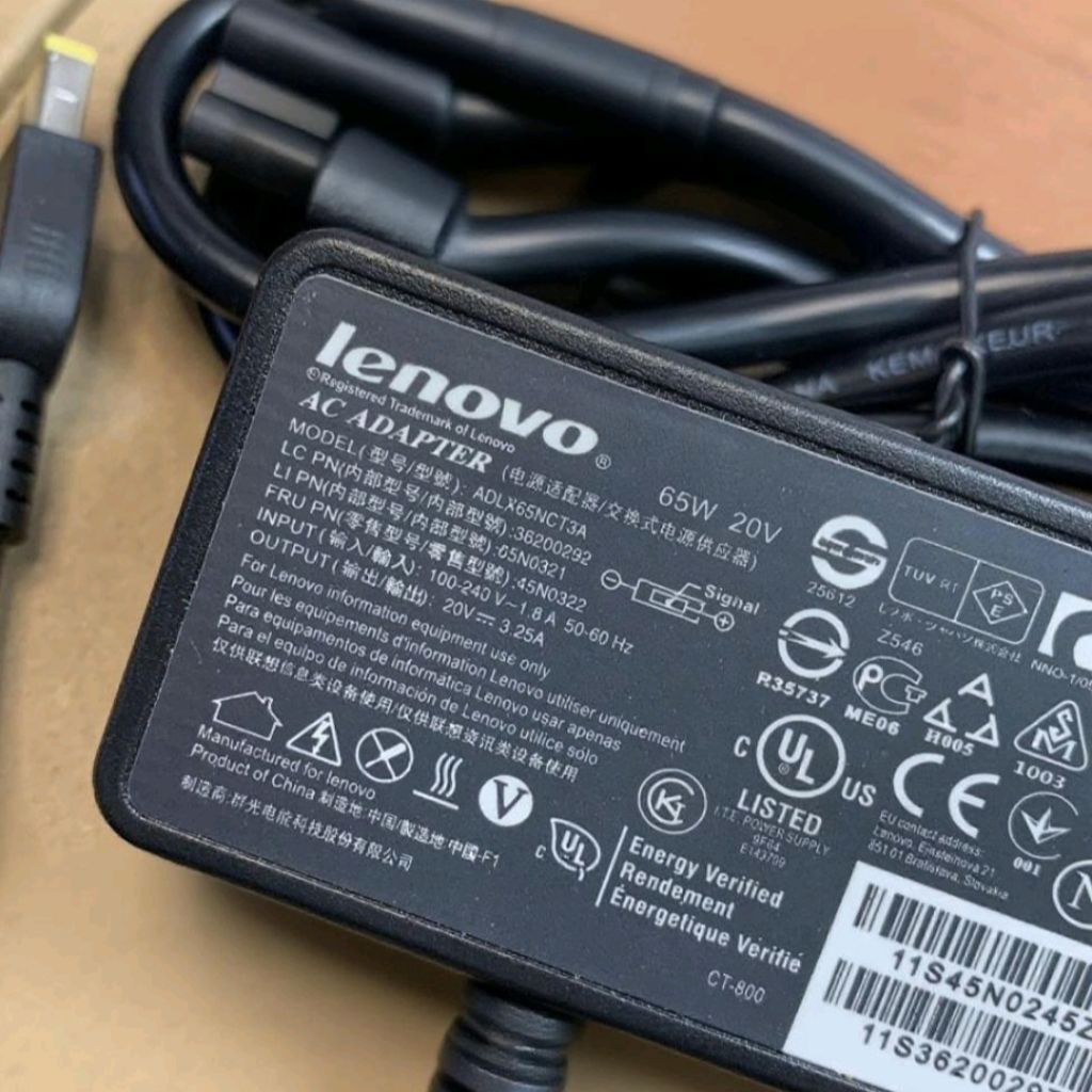 Jual Adapter Charger Lenovo Thinkpad Yoga 13 X250 X260 G500 G405 X1 Carbon E431 E531 T440s 20V 3 ...