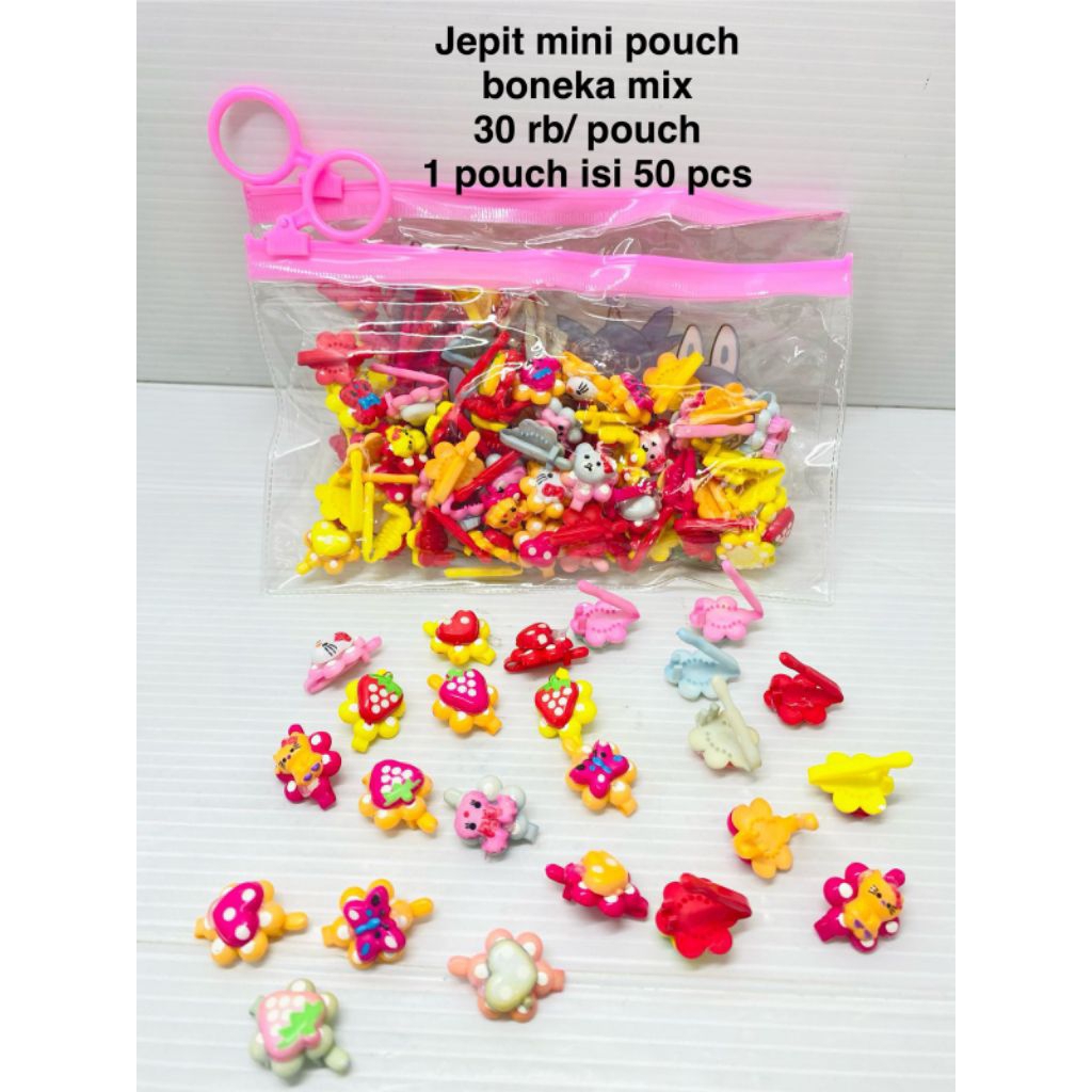 Jual JEPIT MINI POUCH BONEKA RANDOM//ISI 50 PCS// FREE POUCH | Shopee ...