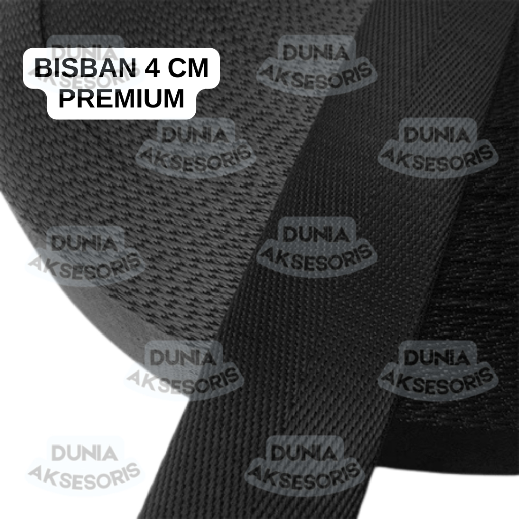 Jual Accesories Tas Tali Bisban / Webbing Nylon TEBAL (HITAM) 4 cm ...
