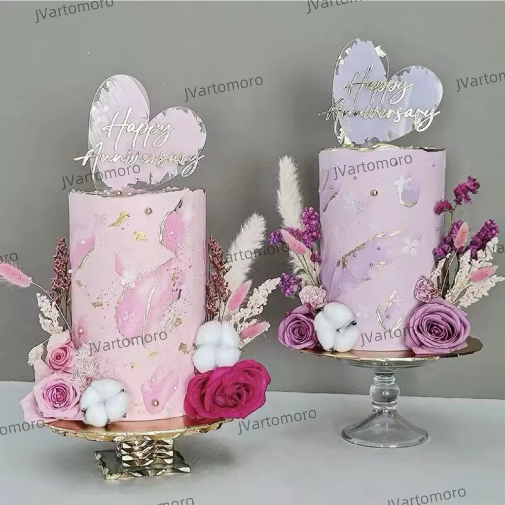 Jual Cake Topper Akrilik Anniversary Hiasan Kue Love | Shopee Indonesia