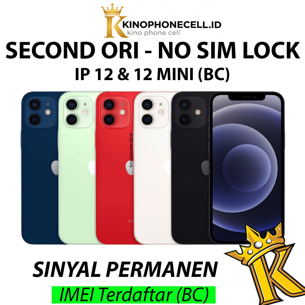 Jual BC IPHONE 12 MINI / IP 12 Beacukai 64GB 128GB 256GB Normal Second ...