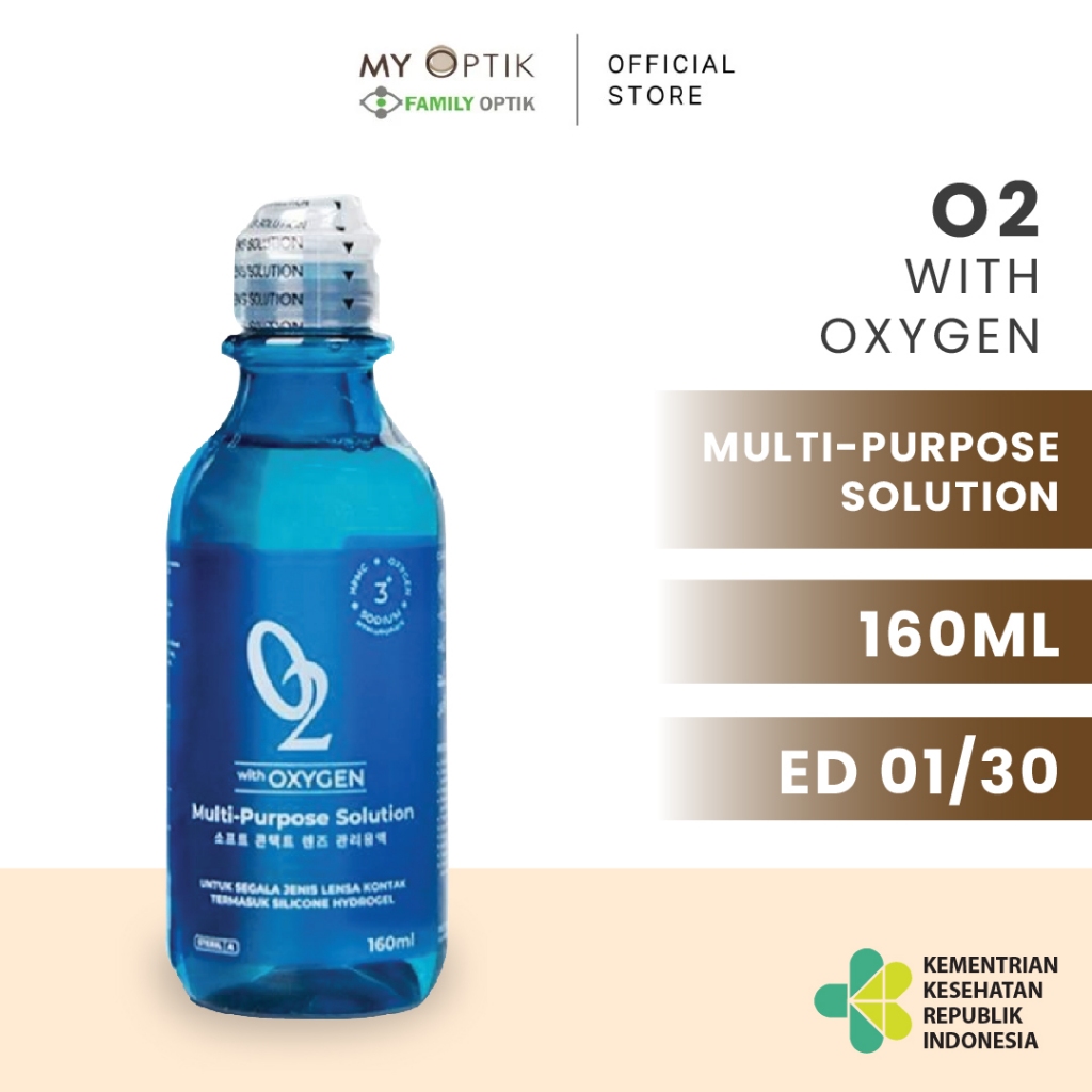 Jual O2 160ml Softlens Solution Original – Perendam & Pembersih ...