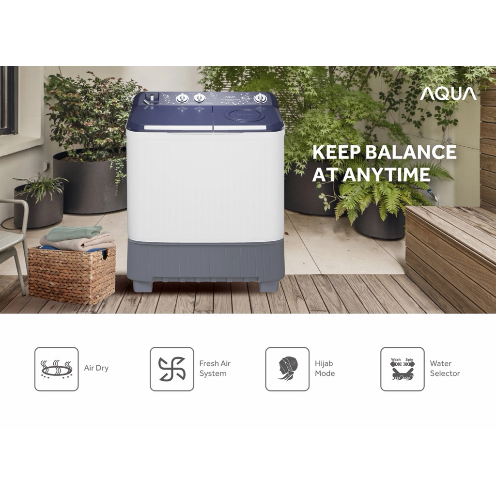 Jual MESIN CUCI AQUA QW-9030HT 2 TABUNG 9 KG QW 9030 HT | Shopee Indonesia