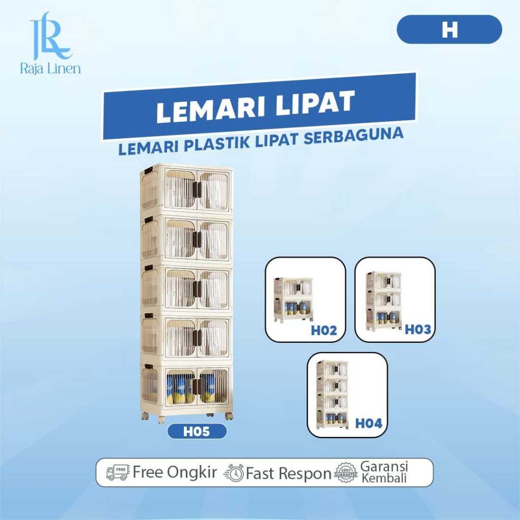 Jual Raja Linen Lemari Plastik Lipat Lemari Pakaian Plastik Kotak ...