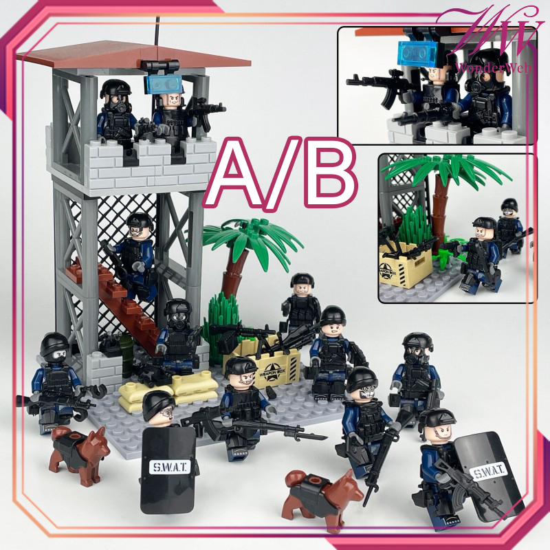 Jual 1set Building Blocks Military Swat Team Ghost Commando Army ...