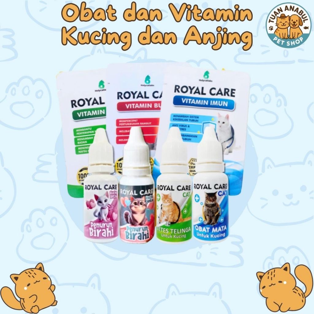 Jual ROYAL CARE All Varian Obat dan Vitamin Kucing Anjing Lengkap ...