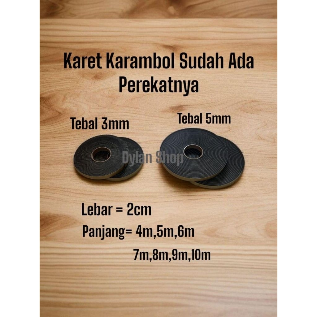 Jual Karet Karambol Sudah Dilengkapi Perekat /Karet Pinggir Meja ...