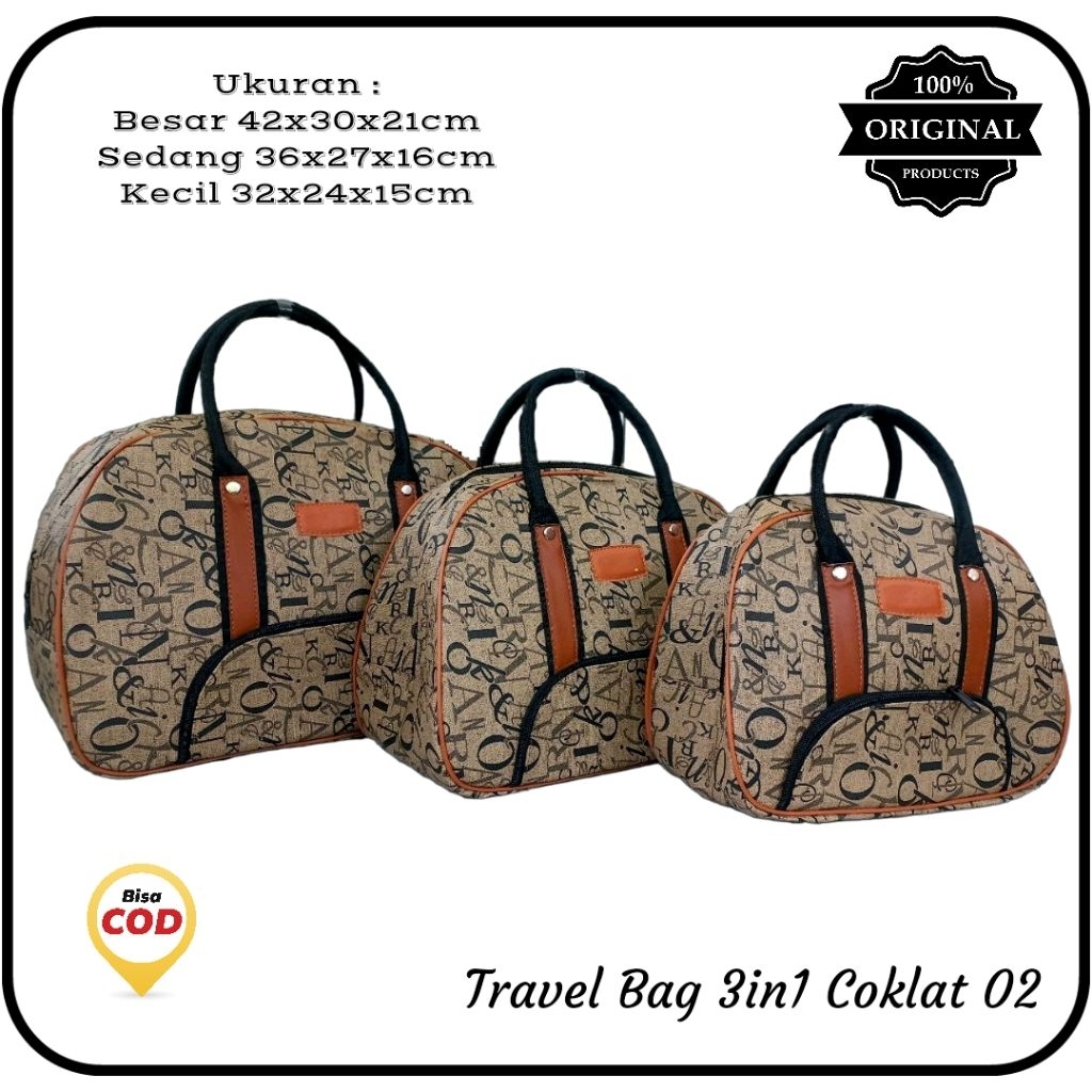Jual Tas Pakaian 3in1 Ukuran Jumbo Besar Sedang Tas Baju Murah Travel ...