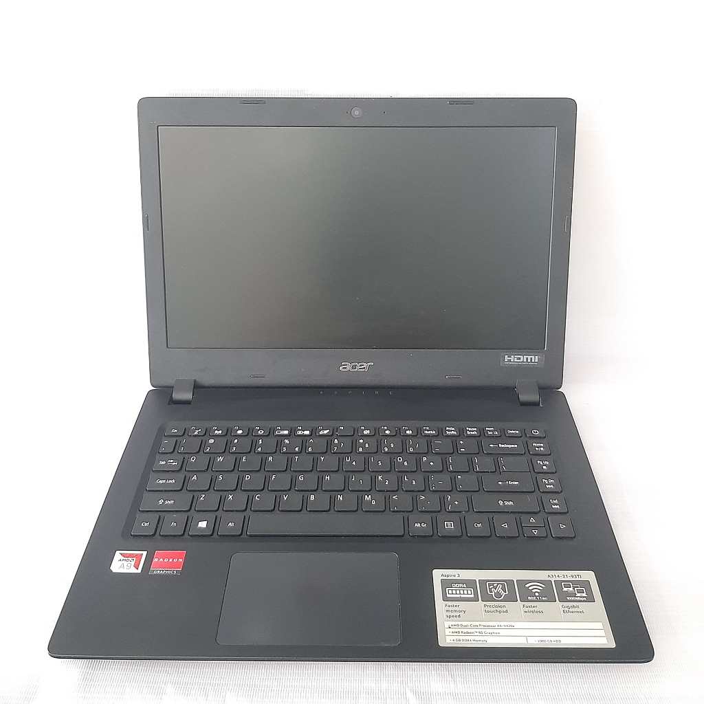 Jual ACER ASPIRE A314-21 AMD A9-9420e RAM 4GB SSD 256GB VGA AMD R5 ...